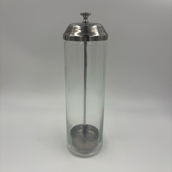 Dining | Vintage Glass And Chrome Straw Dispenser Retro | Poshmark